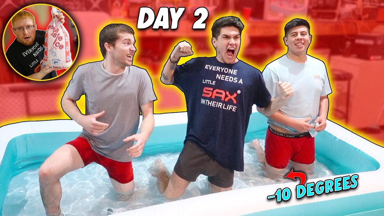Last To Leave Ice Pool Wins $1,000 *Mr. Beast Challenge* - YouTube