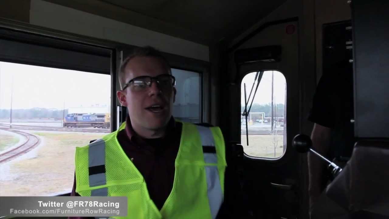 Regan in the Driver seat of a CSX 4,000 horsepower locomotive. #NASCAR ...
