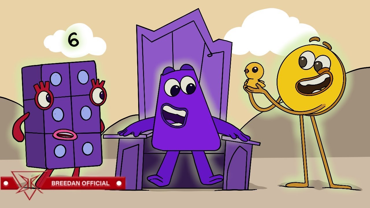 Numberblocks 6 and Colour Blocks Purple of King Color Meet and Colur ...