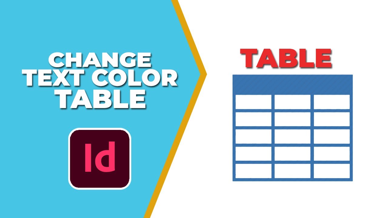 How to change text color in table in InDesign - YouTube