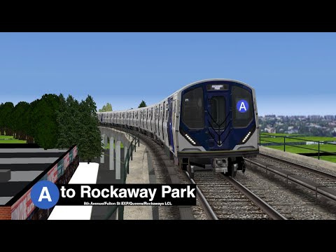 OpenBVE (R211A) A Train from Inwood 207th Street to Rockaway Park ...