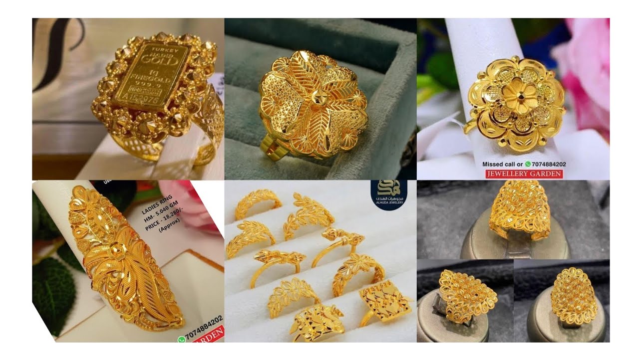 Gold rings designs latest and unique/big size gold rings designs ideas ...