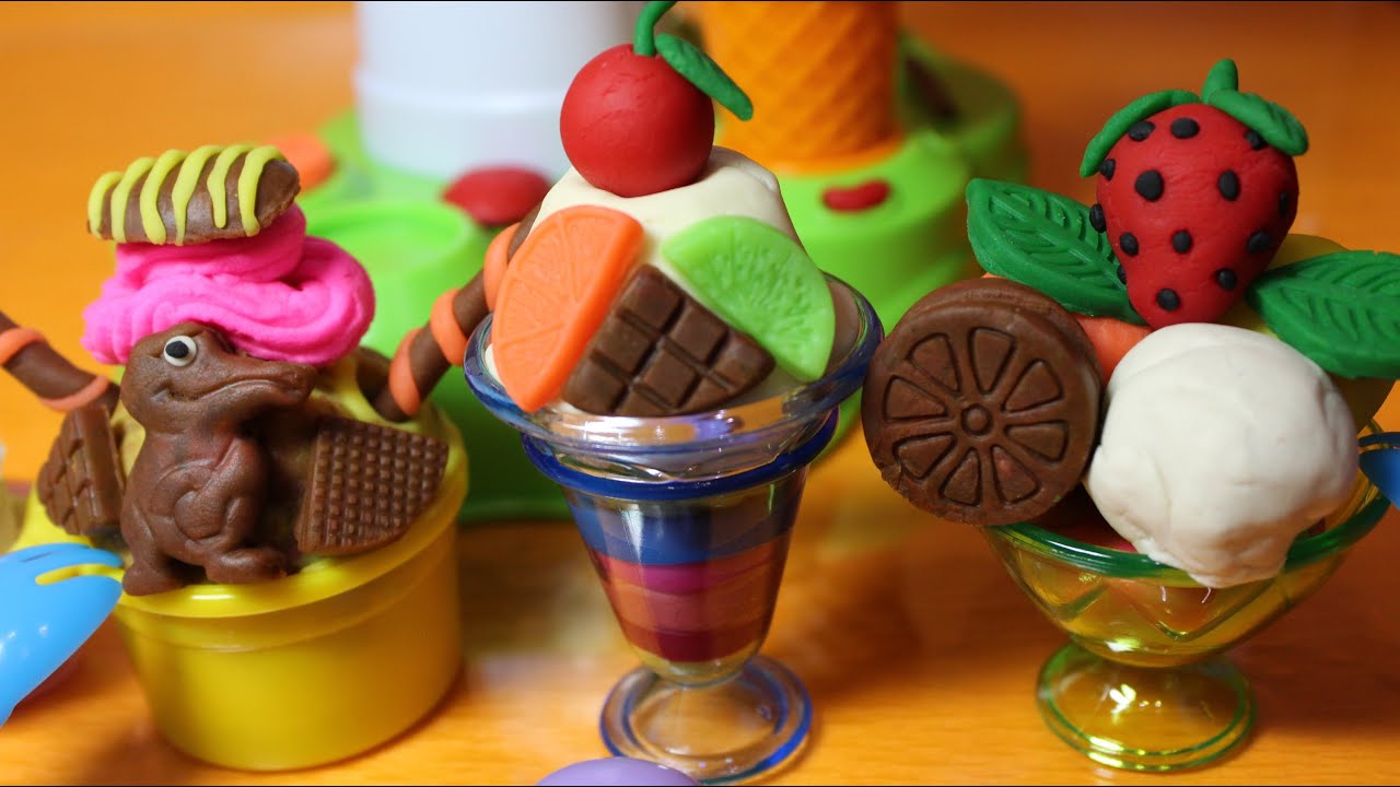 Ice Cream Factory Plasticine Set - YouTube