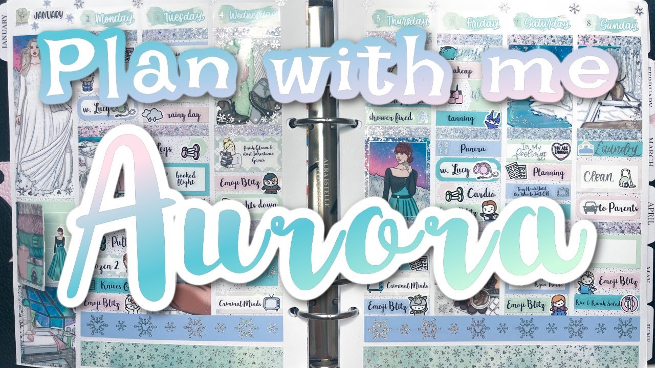 Plan with me Aurora feat Sticky Essentials, Scribble Prints Co, Carlea ...