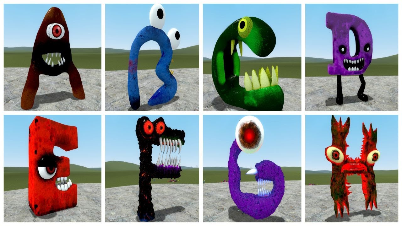 ALL NEW NIGHTMARE ALPHABET LORE FAMILY in Garry's Mod ? ! - YouTube
