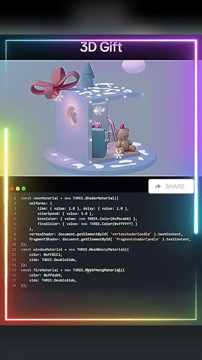 CREATE a 3D Gift with HTML CSS and JAVASCRIPT Web Development Magic! #shorts - YouTube