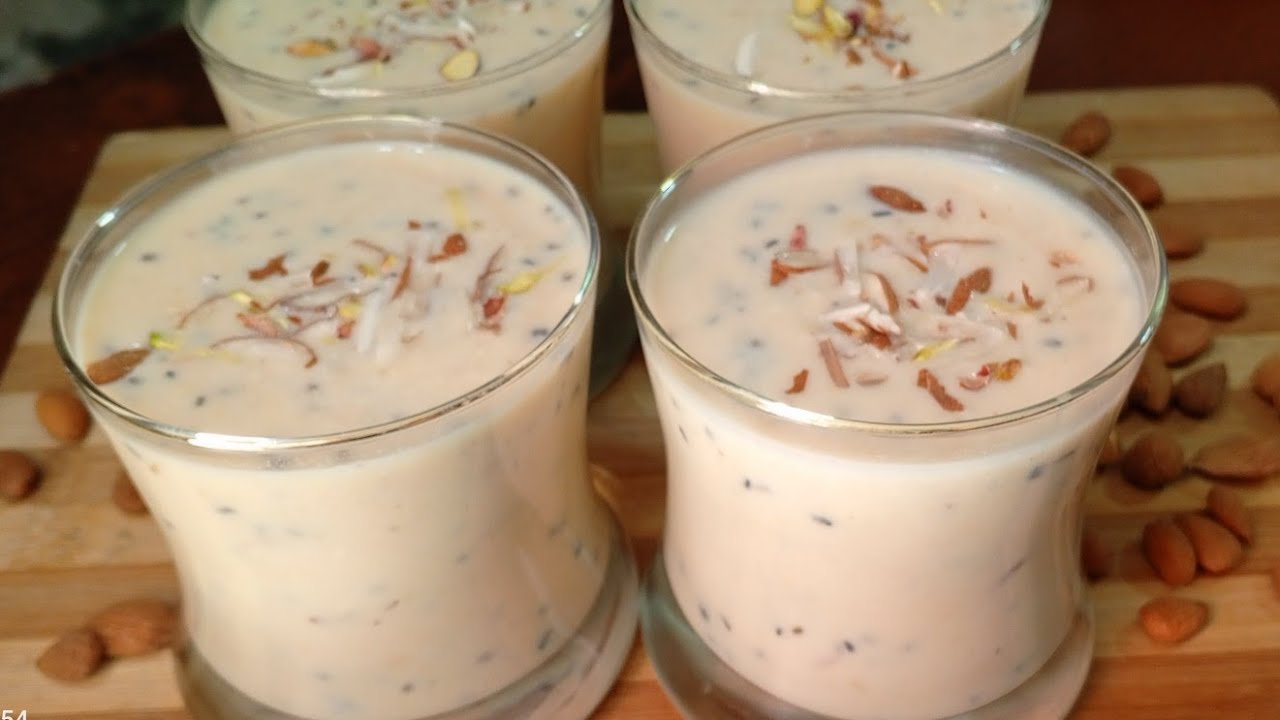 Rabri Doodh Recipe, Healthy Energy Drink Recipe, Summer Special Drink ...