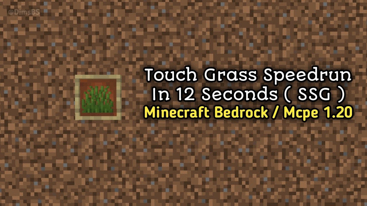 Touch Grass Speedrun In 12 Seconds ( SSG ) Minecraft Bedrock / Mcpe 1. ...