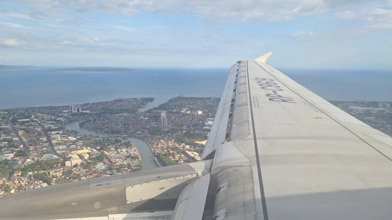 PAL Express Airbus A320-200 [RP-C8619] Full Landing in Davao - YouTube