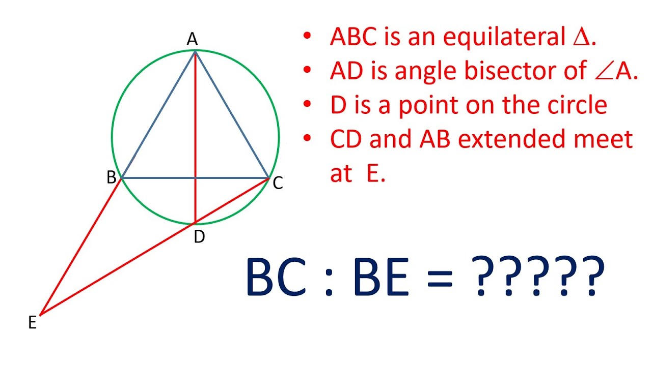 ABC is an equilateral triangle. AD is angle bisector. AB and CD ...