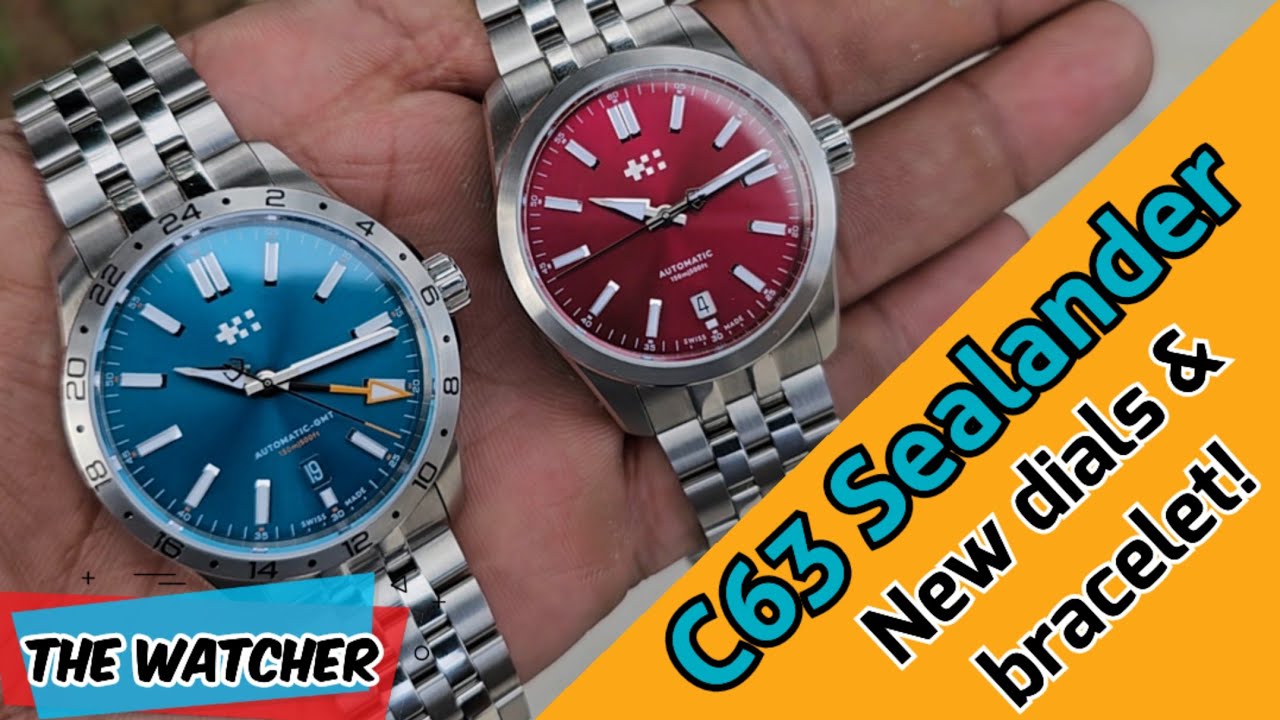 C63 Sealander GMT New colours & Bracelet! | Full Review | The Watcher ...