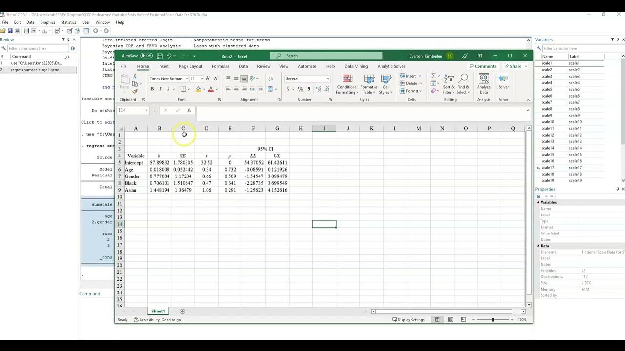 APA 7th Format of Tables Demo Using Excel - YouTube