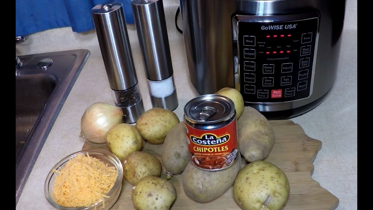 Pressure Cooker Chipotle Mashed Potatoes and Cheese - YouTube