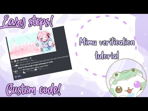 ー ₍⑅ᐢ..ᐢ₎ 🌺How to set a cute Mimu verification! ᘏ ౨ ˖˚˳⊹ - YouTube