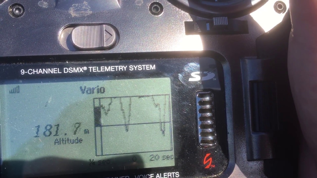 Spektrum DX9, Variometer/altitude gauge - YouTube