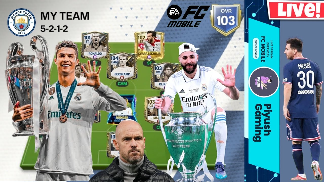 Playing FC Mobile Football Game Live with Subscribers| Team Review ...