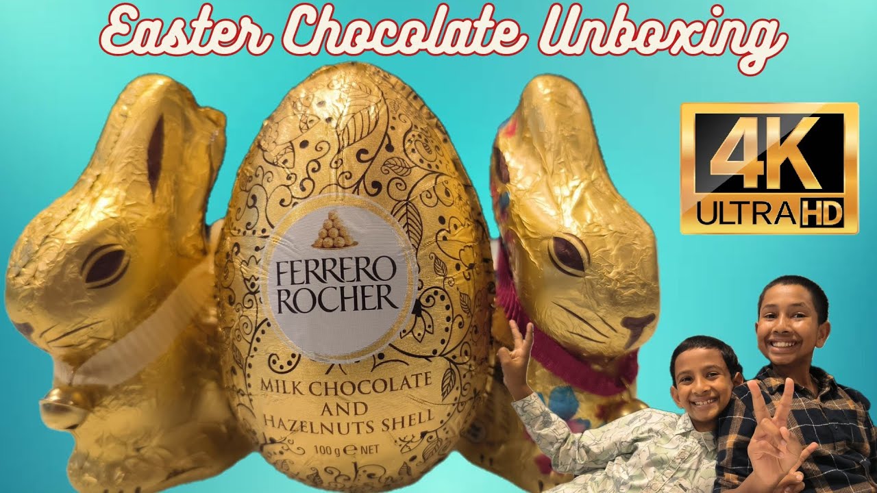 Easter Chocolate Bunny Unboxing and Review by kids.🇳🇿 (4K) Ferrero ...