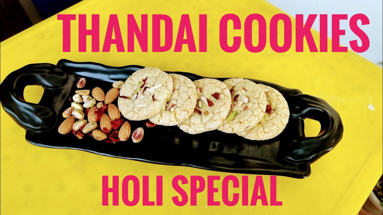 Holi Special Thandai Cookies | Fusion Recipe | 4 Ingredients - YouTube