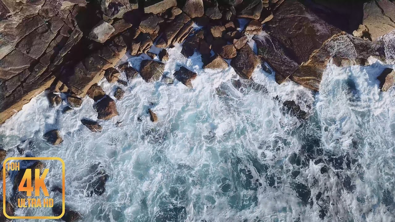 Calming Ocean Waves - 4K 10h Background Relaxation - YouTube