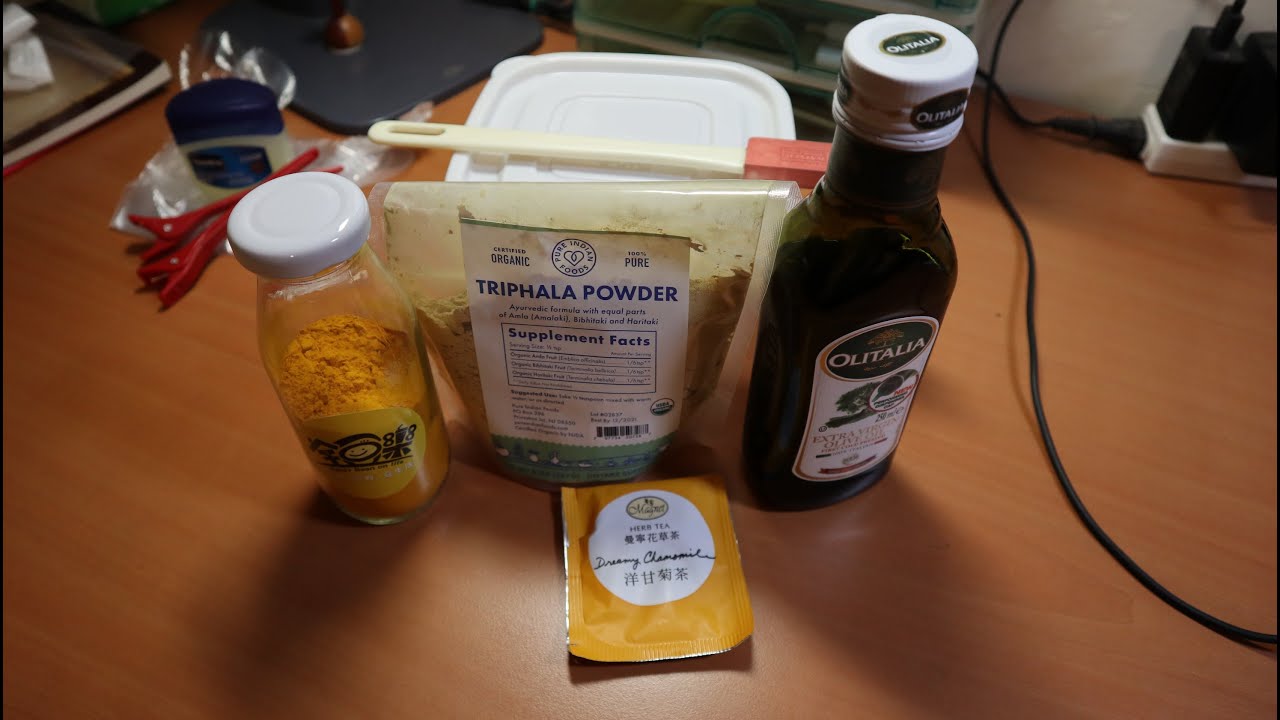 薑黃粉+三果子粉護髮染心得(Turmeric Hair Dye and Thriphala Hair Treatment ) - YouTube