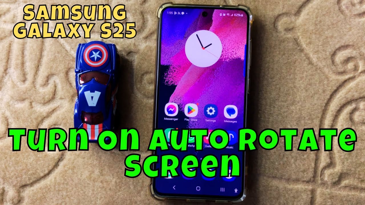 How to Turn On Auto Rotate Screen on Samsung Galaxy S25 - YouTube