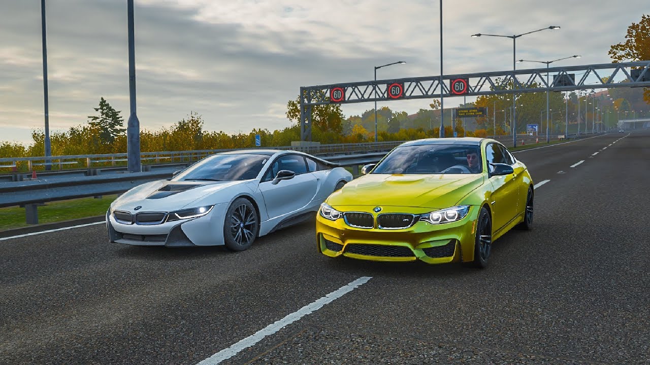 FH4 Drag Race | BMW M4 vs BMW i8 | Standing/Rolling! - YouTube