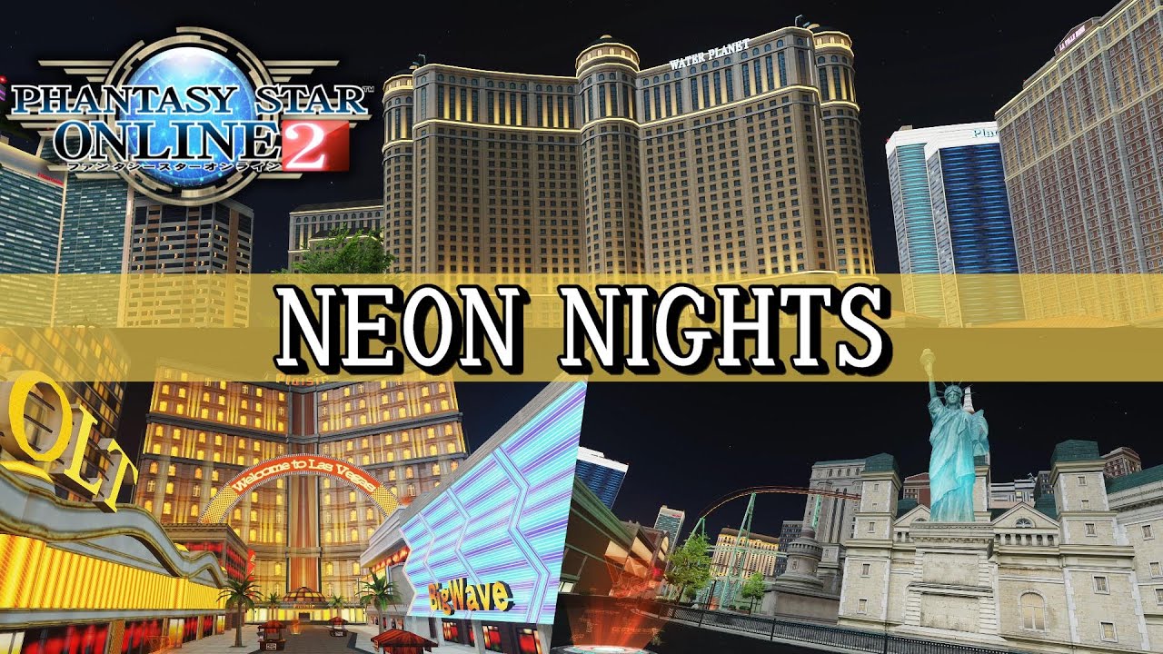 【PSO2】「Neon Nights」 Stage1.2.3 サビループ【BGM】 - YouTube