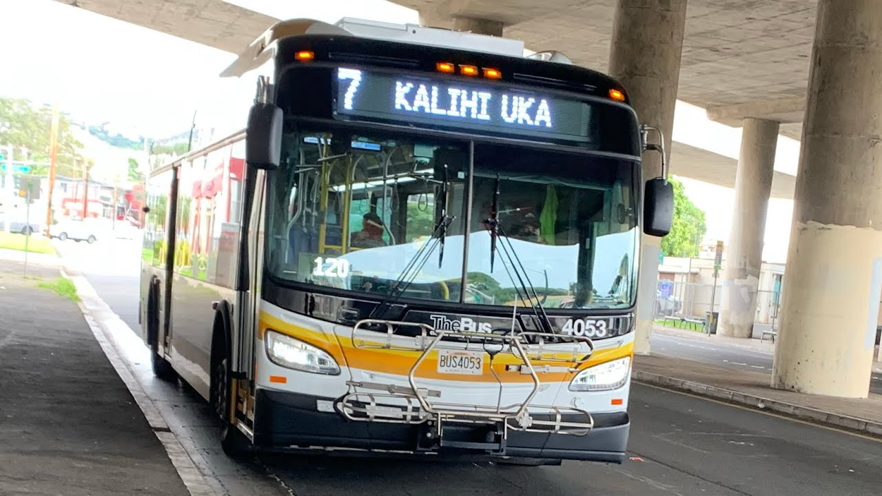 Honolulu TheBus #4053 [2024 New Flyer XD40] Route 7-Kalihi Uka - YouTube