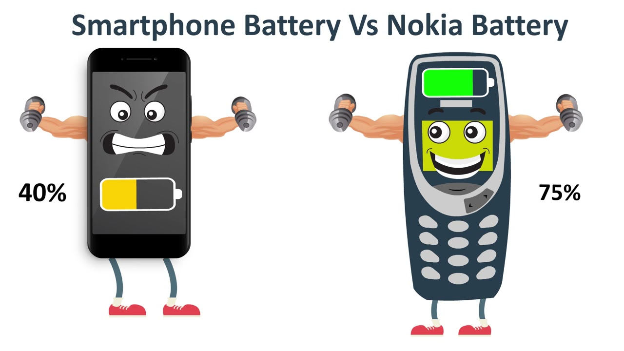 Smartphone Low Battery Vs Nokia Low Battery - YouTube