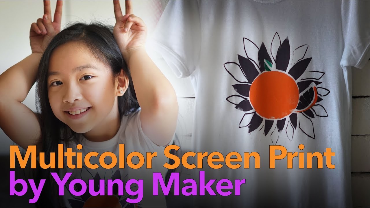 Fun Multicolor Screen Printing at Home - YouTube
