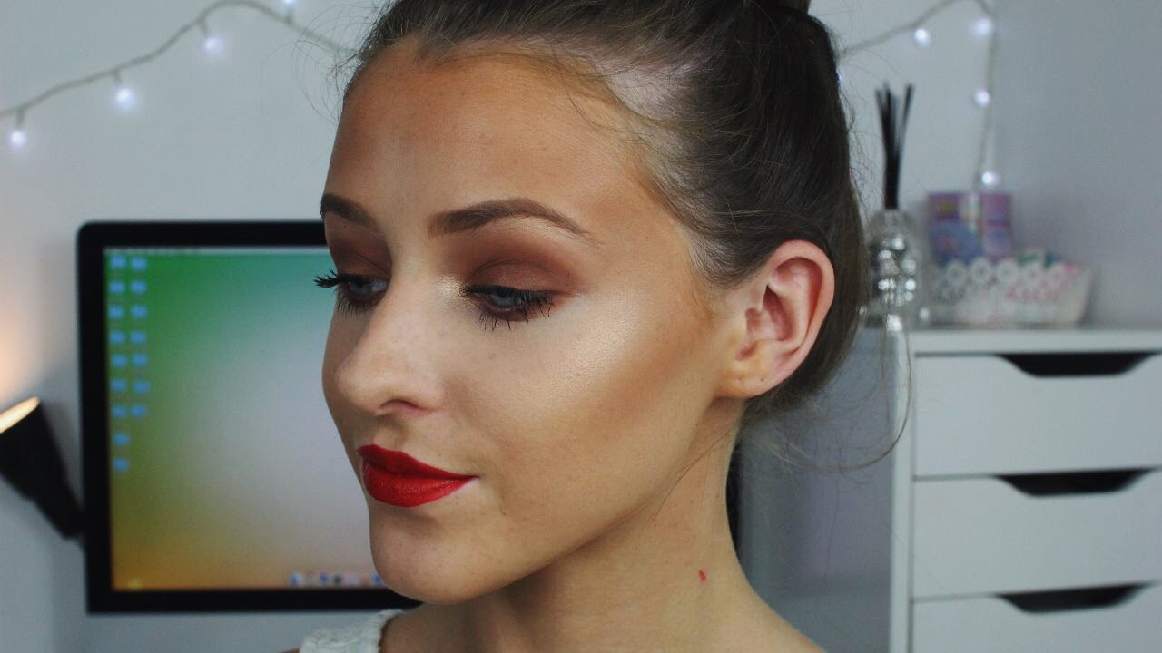 Grwm Simple Smokey Eyes And Red Lips Youtube