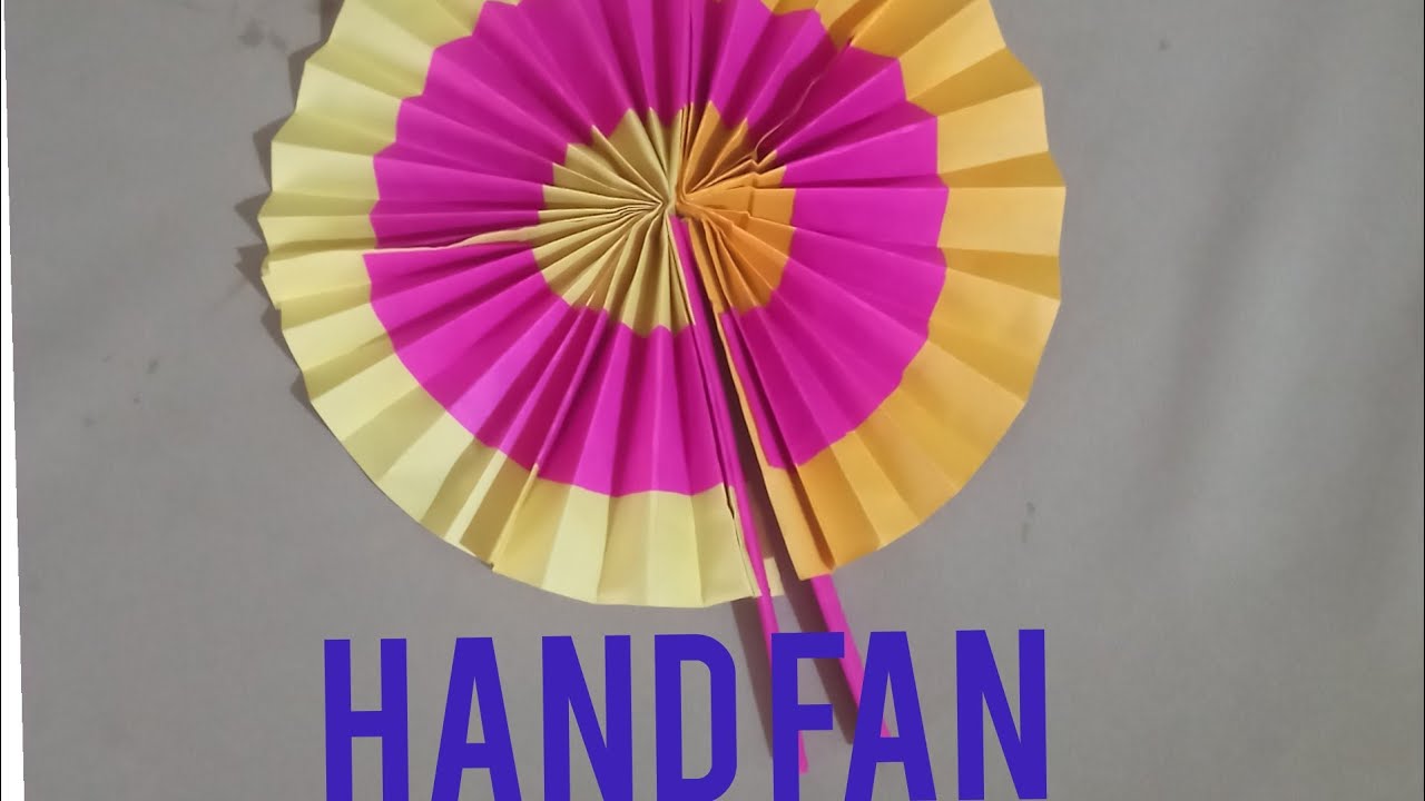 Hand Fan Paper Craft - YouTube