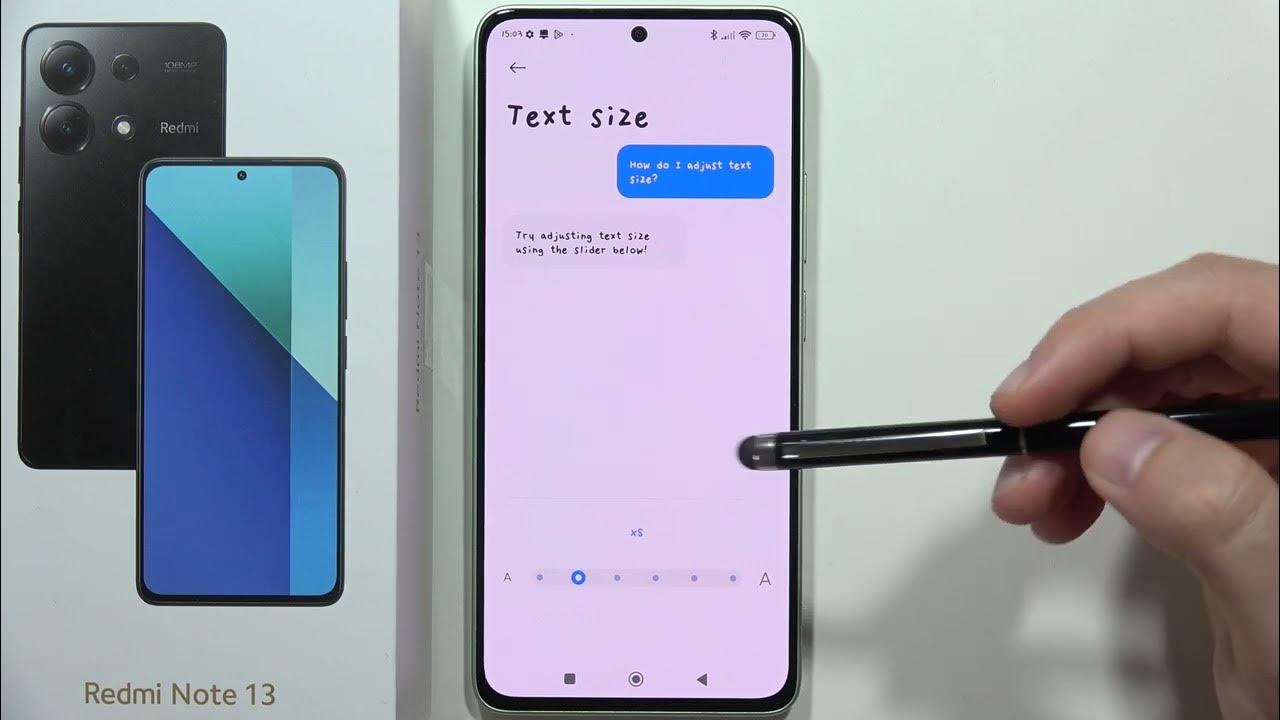 How to Change Text Size on Redmi Note 13 - Adjust Font Size - YouTube