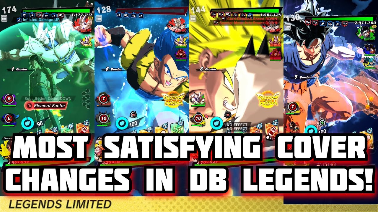 Most satisfying Cover Change Animations In Dragon Ball Legends - YouTube