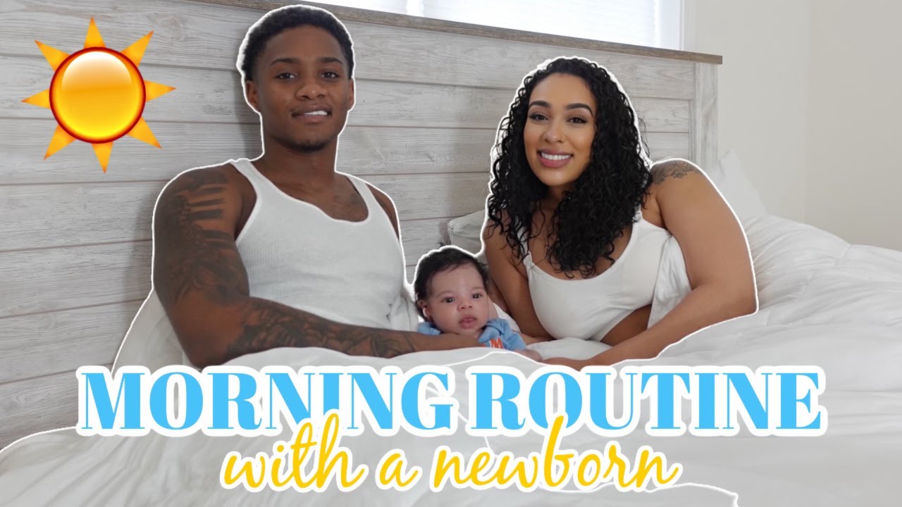 OUR MORNING ROUTINE WITH A NEWBORN! - YouTube