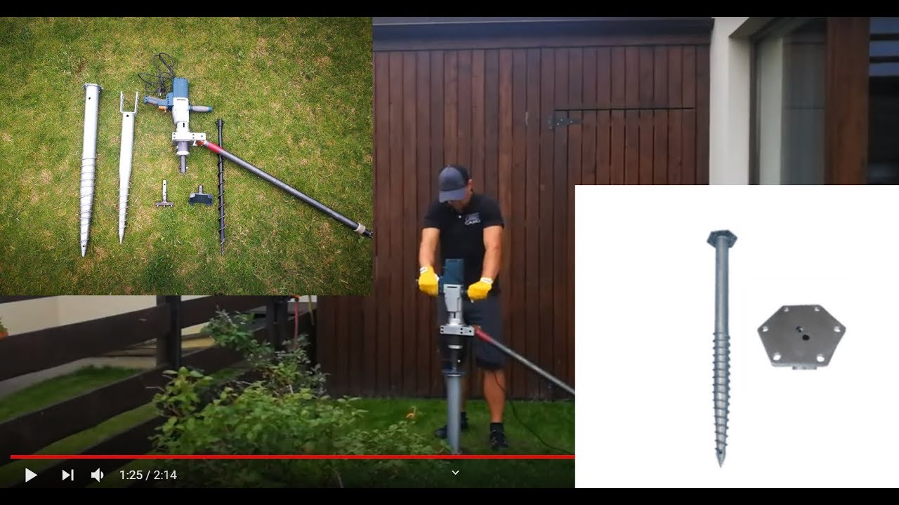 Metal Deck Foundation - Ground Screw Drive in Example (Installation ...
