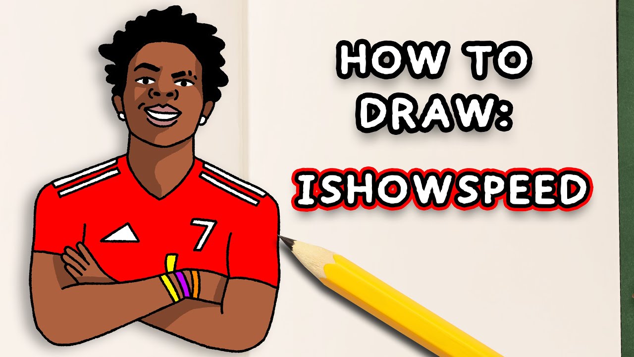 How to draw and colour! ISHOWSPEED (step-by-step tutorial) - YouTube
