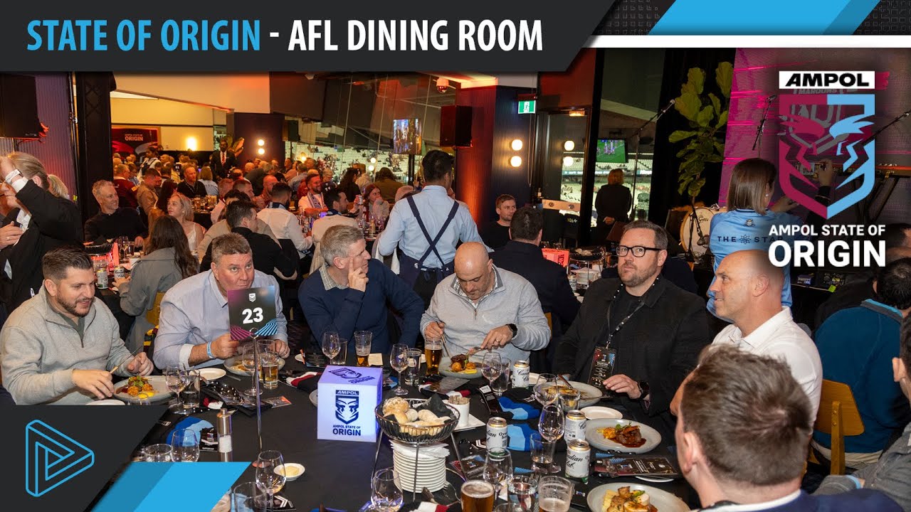 AFL Dining Room at the MCG - State of Origin (updated audio) - YouTube