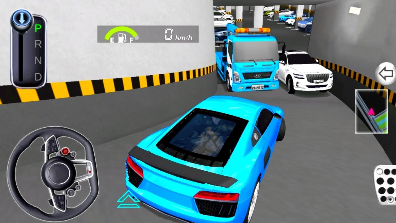 New Blue Audi R8 For Parking - 3d Driving Class android game || Car ...