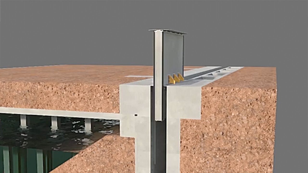 RSA Movable Barrier Flood wall System retrofits into existing Sea Wall ...