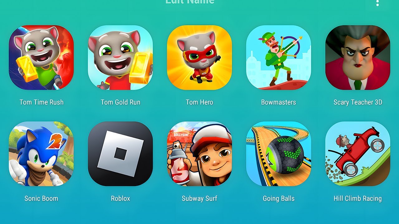 Tom Gold Run,Tom Time Rush,Tom Hero Dash,Bowmasters,Scary Teacher 3D ...