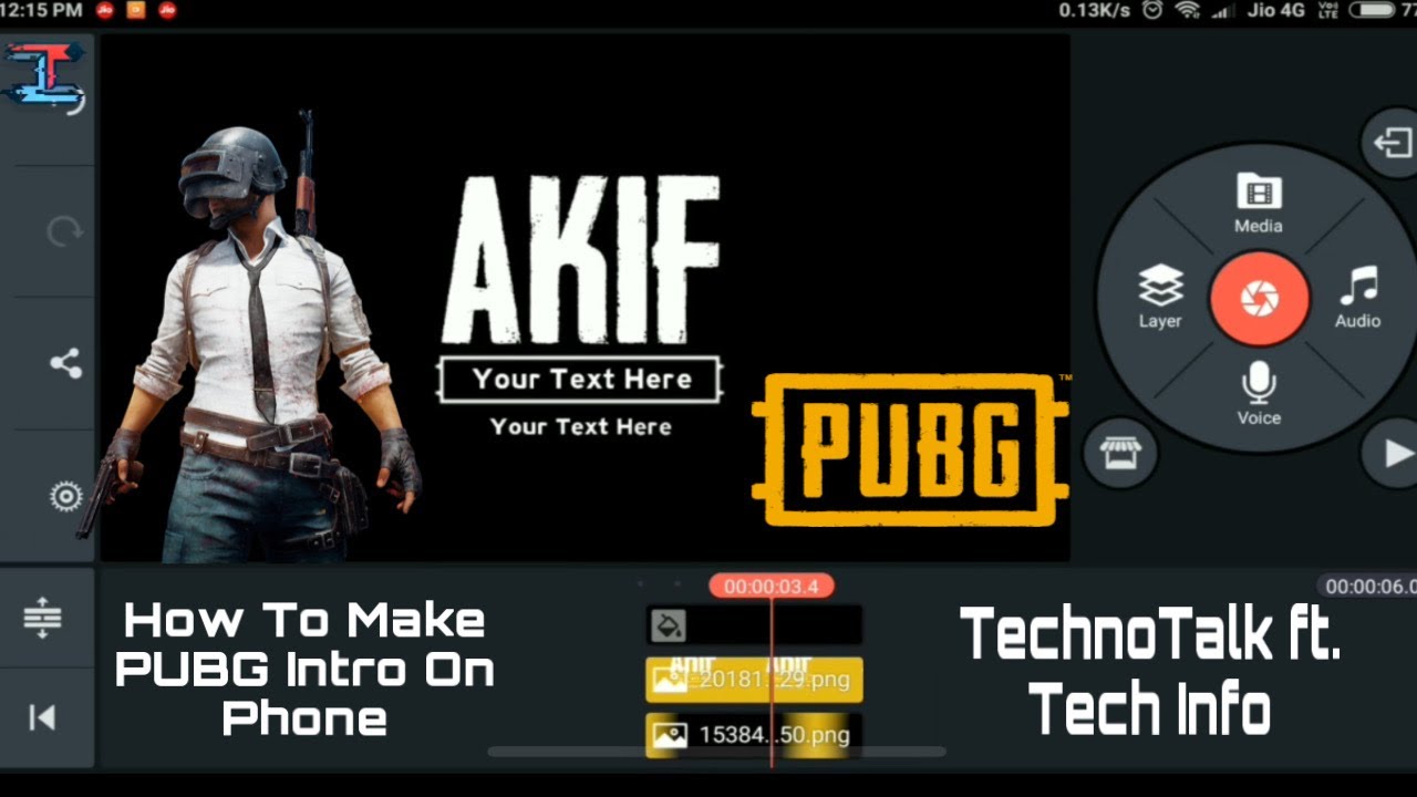 PUBG Intro .| How TO make PUBG Intro on Phone ft. Tech Info - YouTube