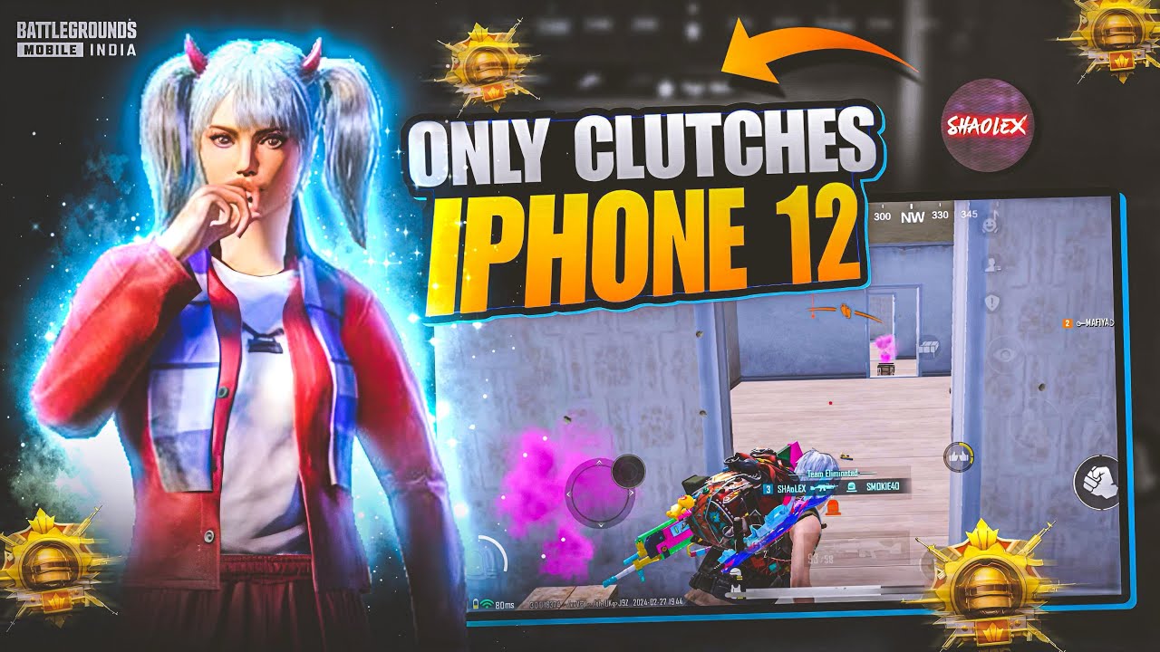 Only Clutches • BGMI 60fps Montage • Fastest Clutches Iphone 12 • 🔱 ...