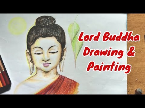 Lord buddha | Drawing and Painting | Easy step by step drawing tutorial ...
