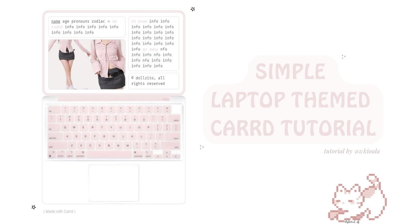 simple laptop themed carrd tutorial! ⁺ © dollzito - YouTube