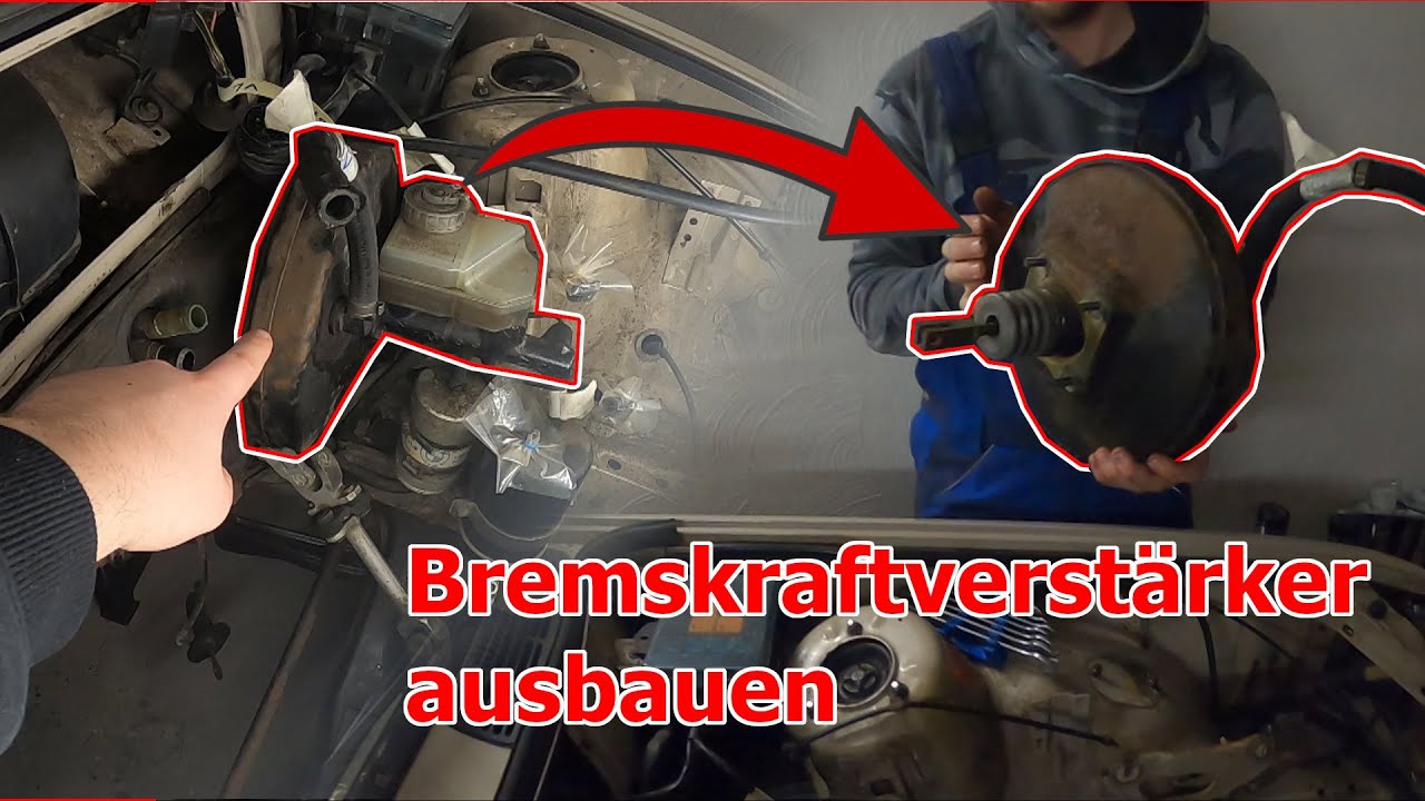 E30 | Bremskraftverstärker ausbauen - YouTube