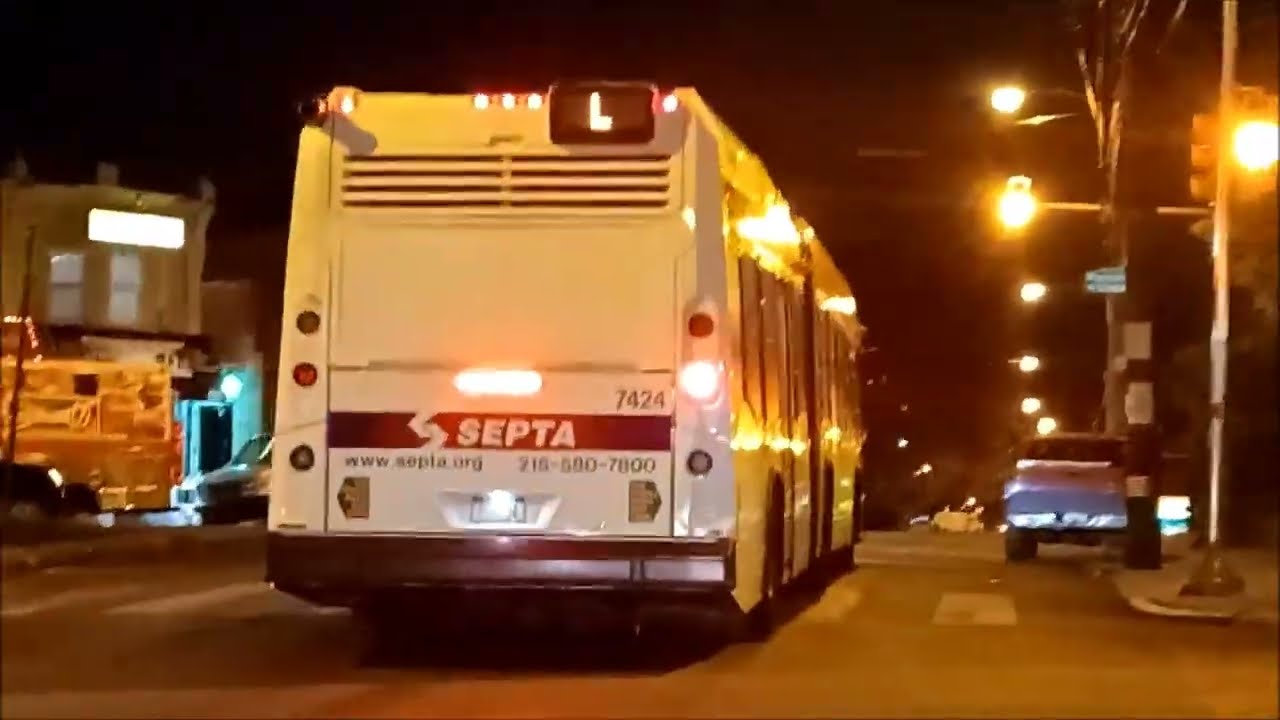 SEPTA Route L: 2015 NovaBus LFSA 62102 HEV #7424 Ride - YouTube