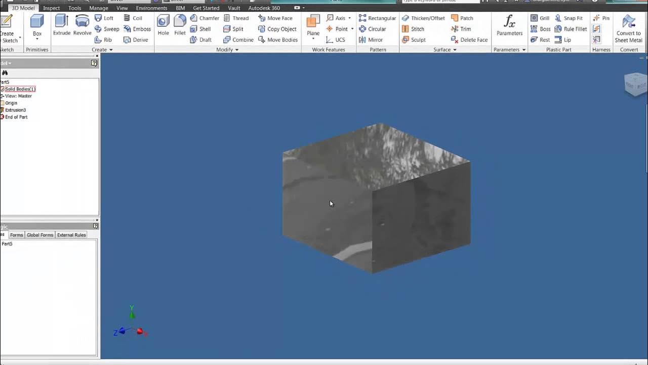 Inventor Tips & Tricks - Adding Material to Ilogic Form - YouTube