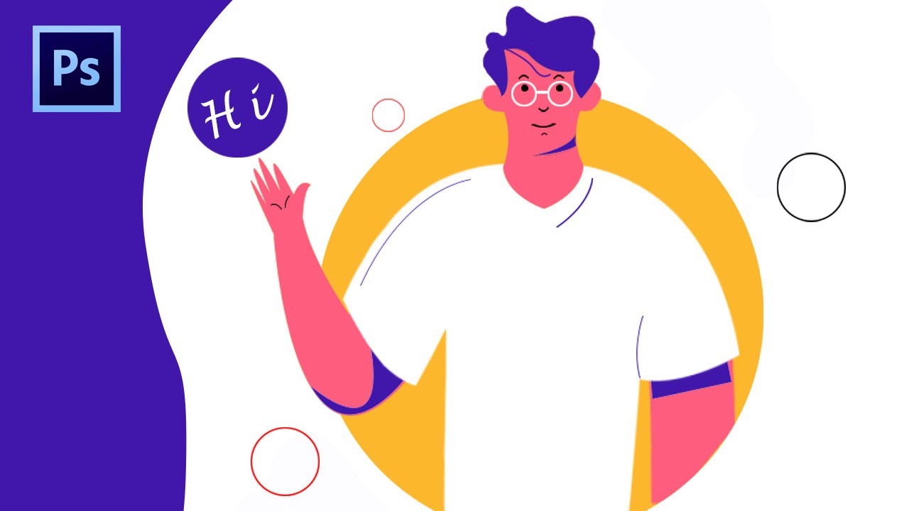 FLAT character design step by step in photoshop | Photoshop cs6 ...