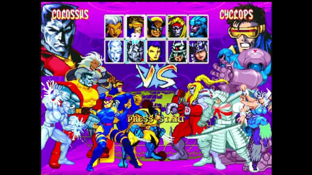 X-Men: Children of the Atom - intro screen asmr - retropie on raspberry ...